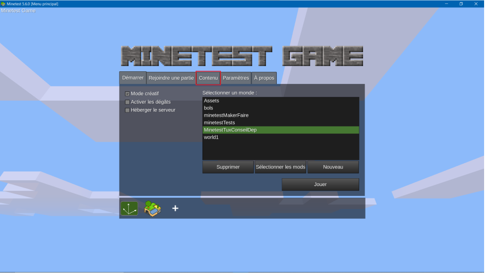 Tutoriel de course SuperTuxKart depuis minetest — Wikidebrouillard